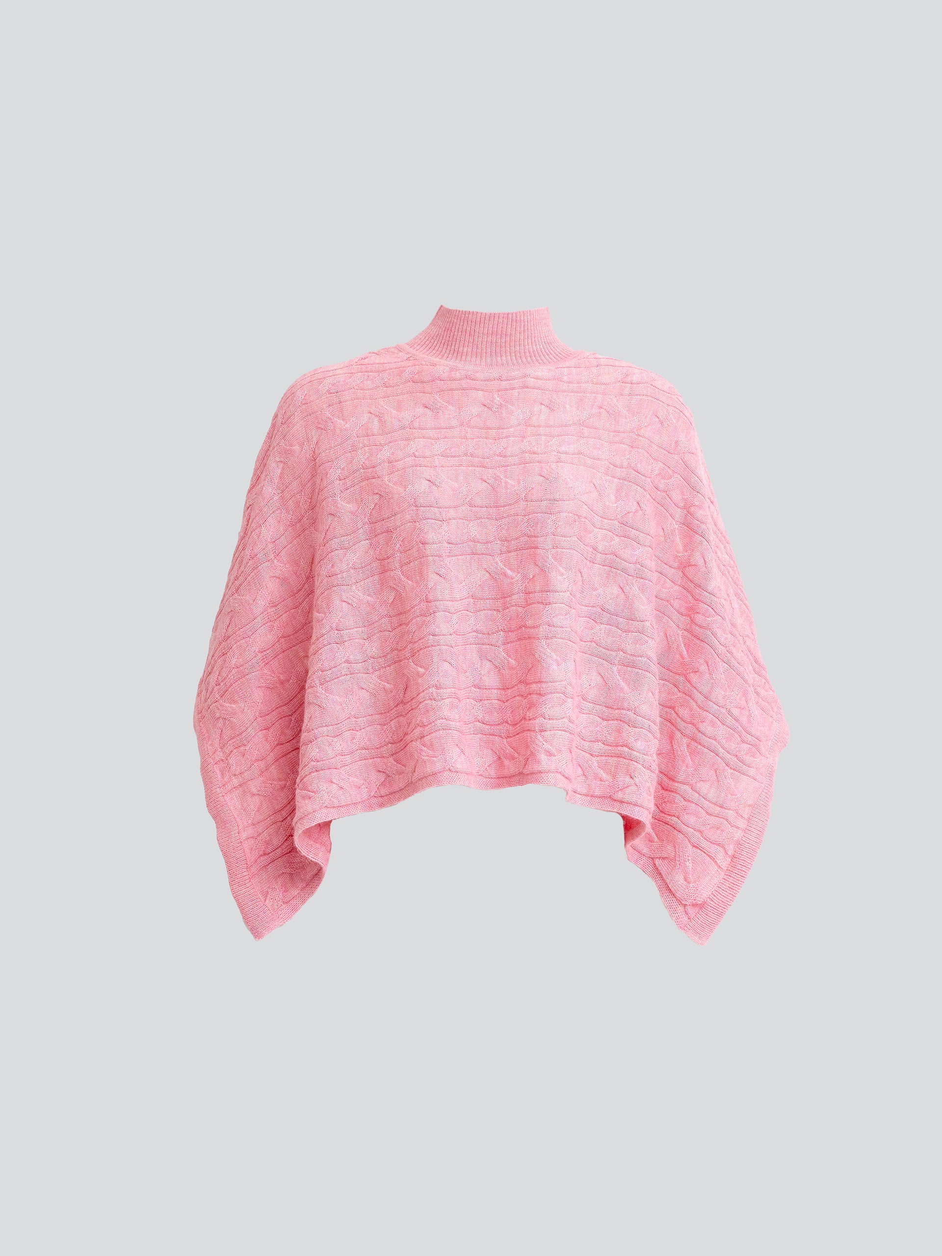 Poncho Yanina De Baby Alpaca Color Rosado