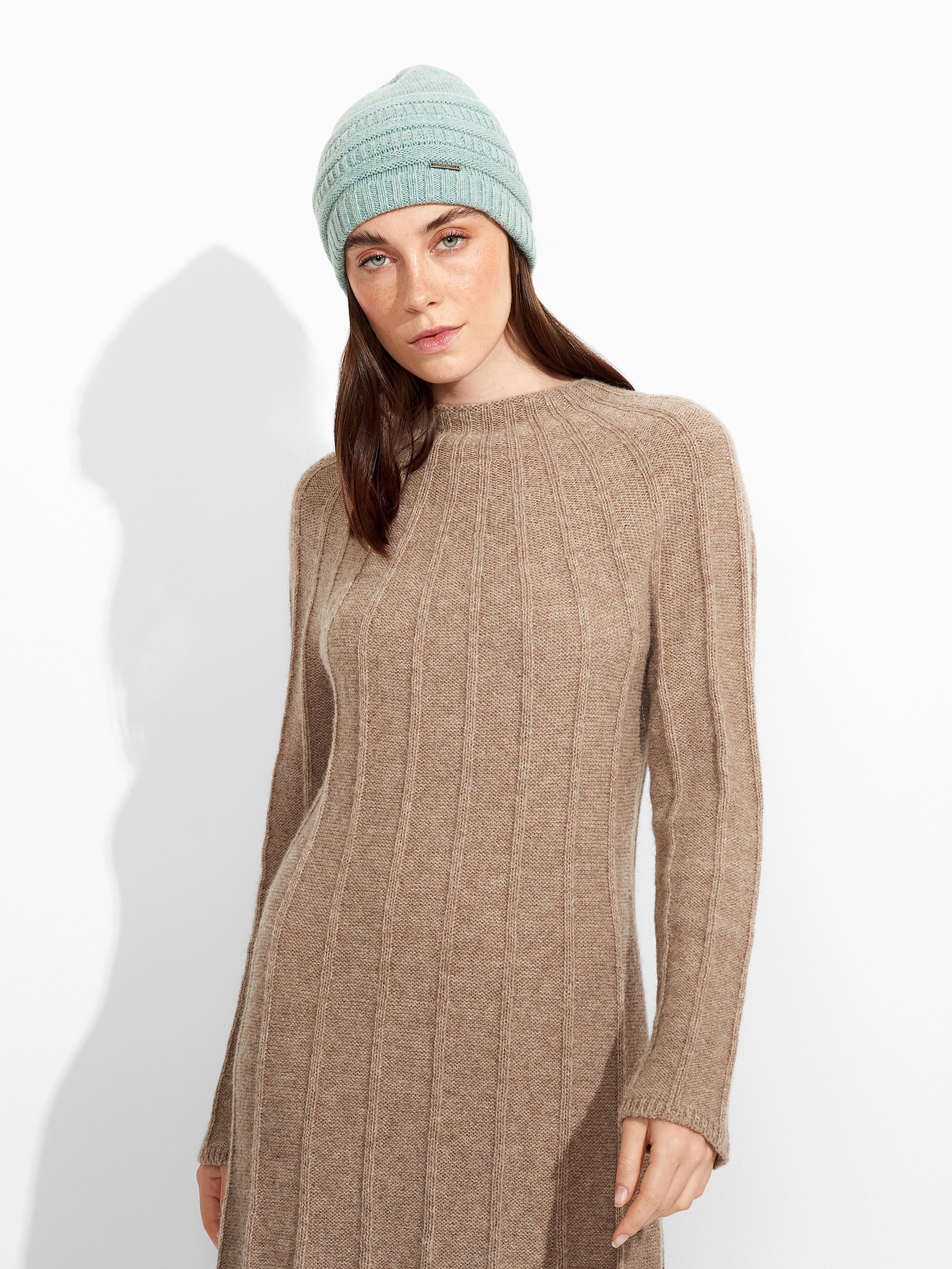 Gorro Zada De Baby Alpaca Color Celeste