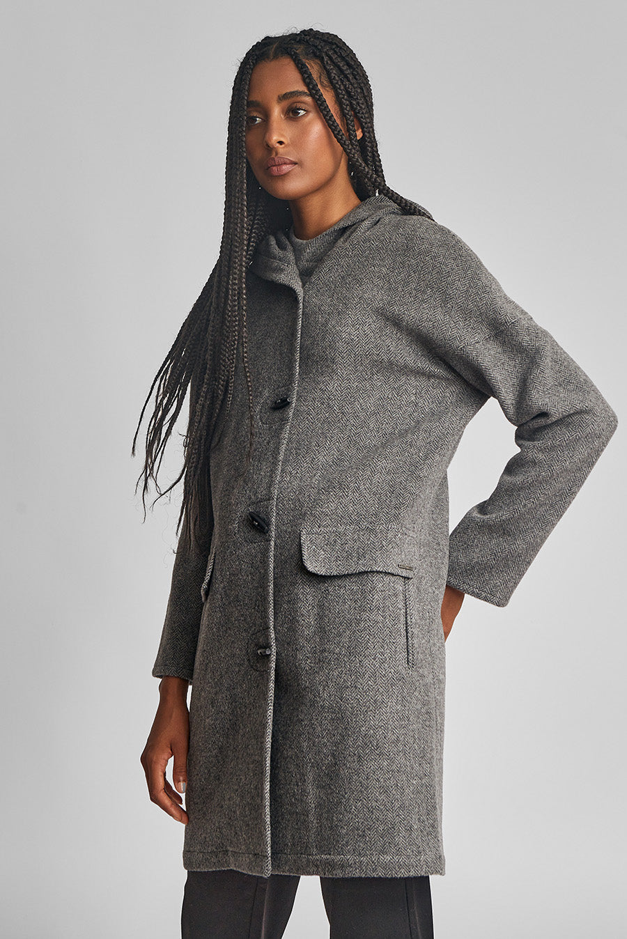 Saco Wang De Baby Alpaca Color Gris